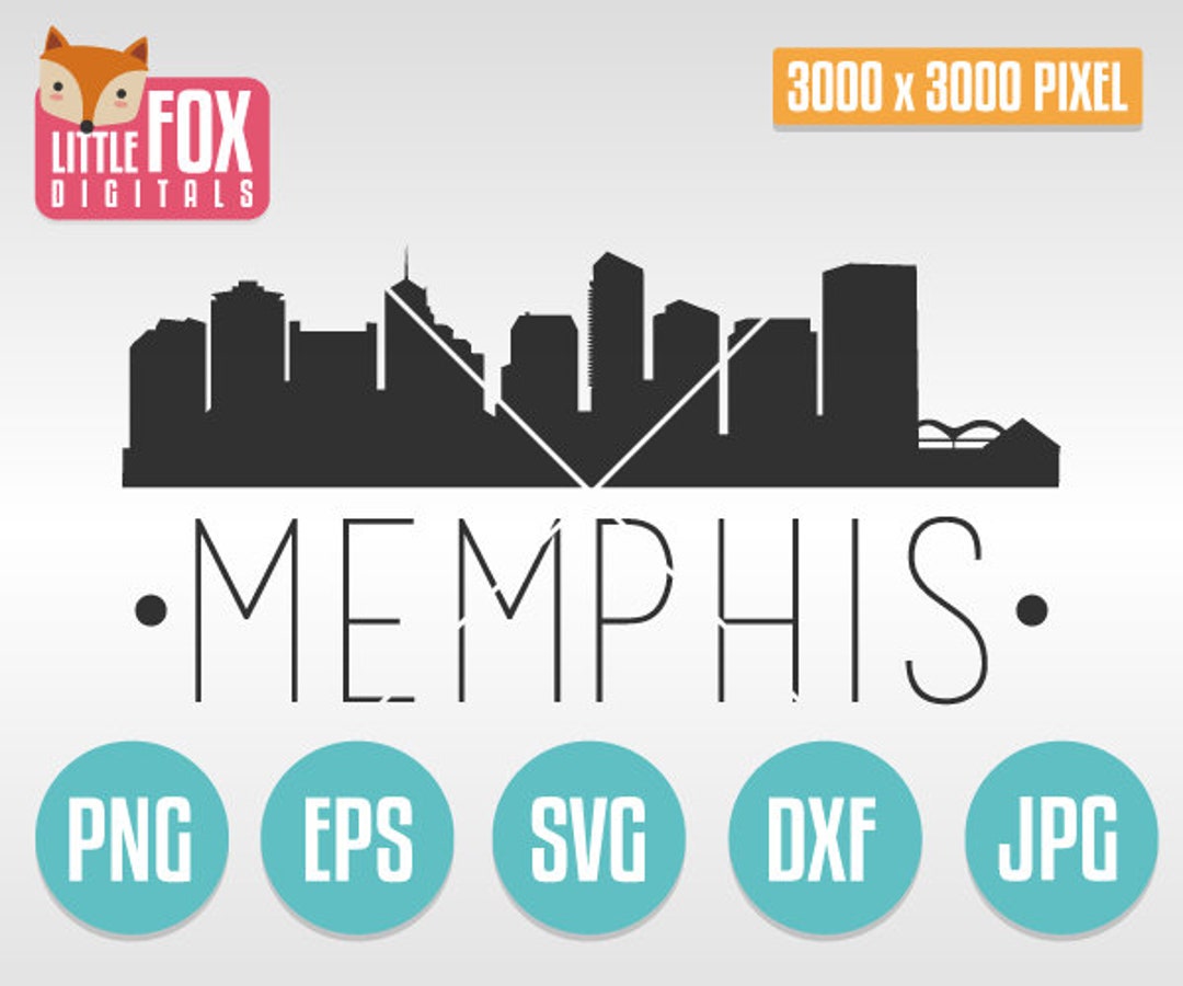 SVG SKYLINE MEMPHIS. Memphis Tennessee Usa. Memphis Cut File Skyline ...