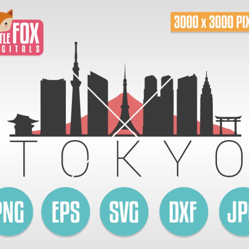 Tokyo Silhouette - Etsy