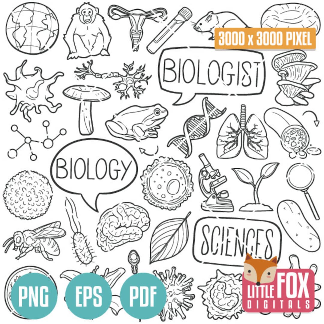 BIOLOGY, Doodle Vector Icons. Science Study Animals Biologist Doodle ... BIOLOGY, Doodle Vector Icons. Science Study Animals Biologist Doodle ...