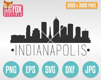 SVG SKYLINE INDIANAPOLIS. Indiana Usa. Indianapolis Cut File | Etsy