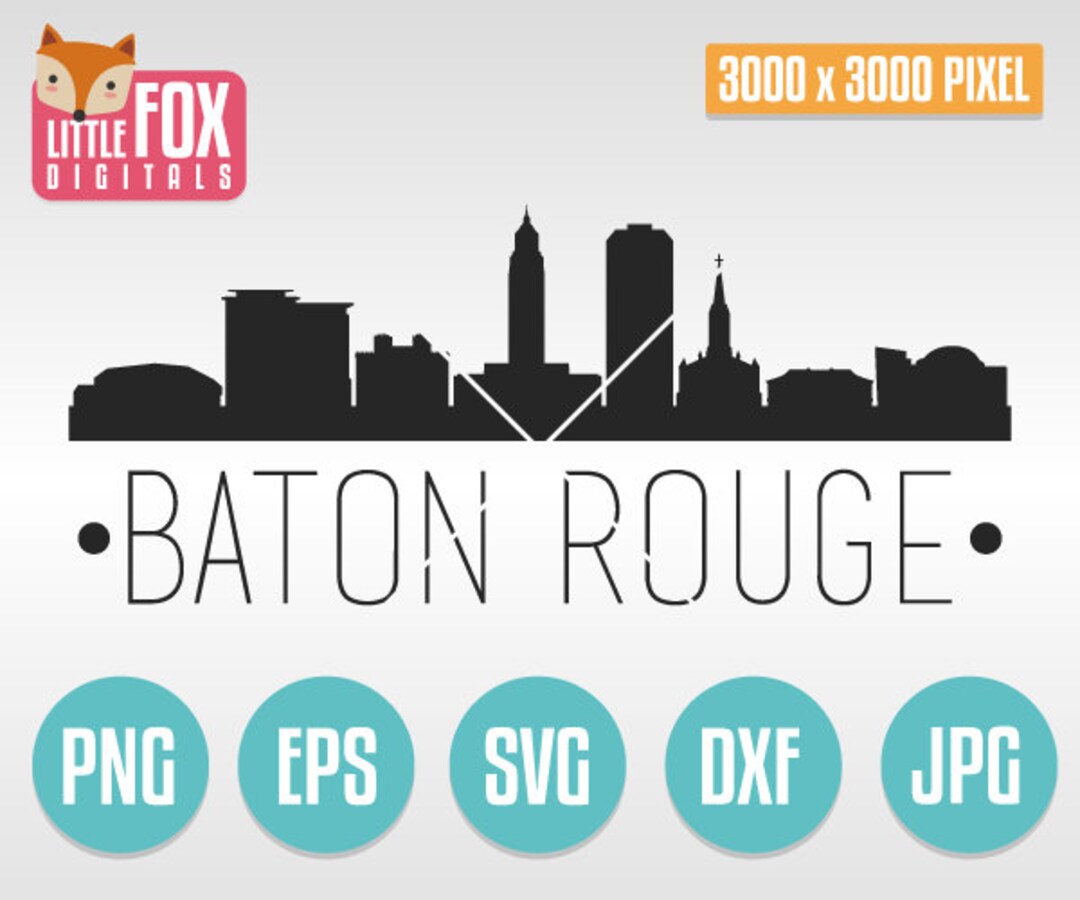 SVG SKYLINE Baton Rouge. Baton Rouge Louisiana Cut File Skyline City ...