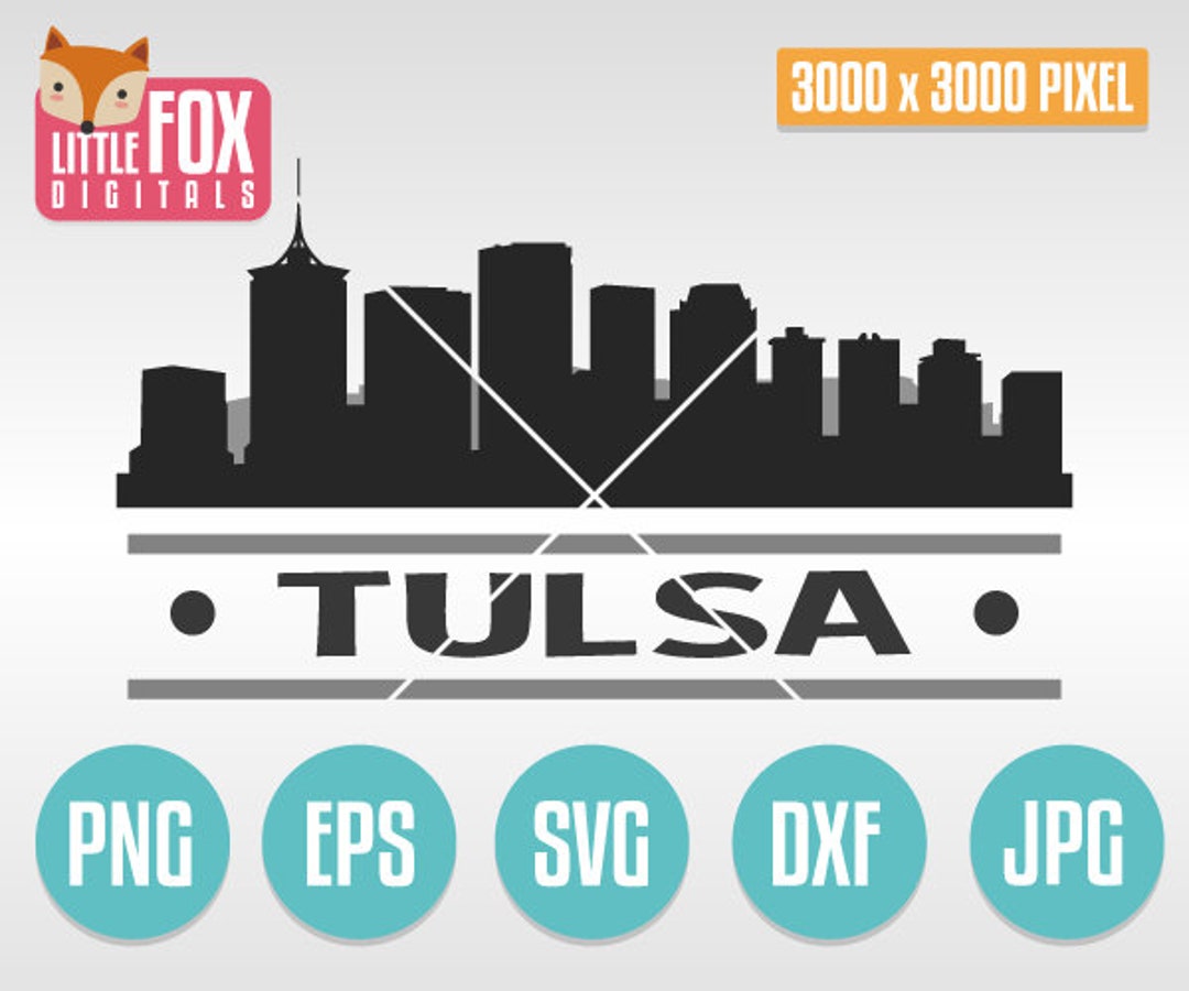 SVG Skyline TULSA City. Tulsa Oklahoma Usa. Tulsa Cut File Skyline City ...
