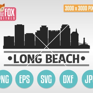 SVG VECTOR Long Beach CALIFORNIA, Usa. Long Beach Dxf Cut. Long Beach ...