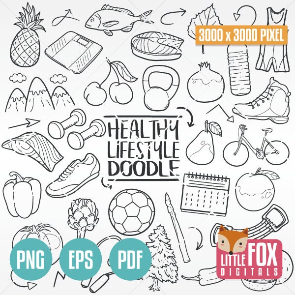 Healthy Lifestyle Drawings