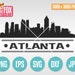 SVG ATLANTA Usa. Super Pack. Atlanta Skyline Dxf. City Silhouette ...