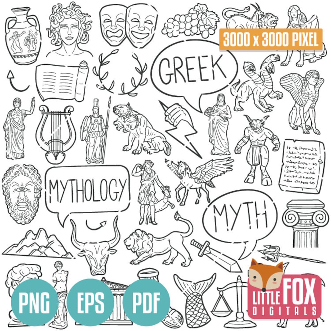 Greek Gods Doodle Art at Mack Ralph blog