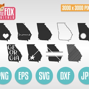 VECTOR SVG GEORGIA Map Cut File Design. State Vector Map. Vector ...