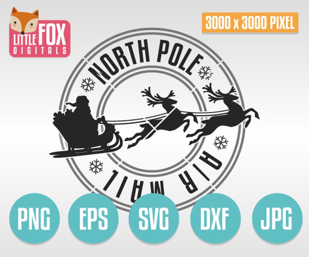 SVG Santa Claus Postmark. Santa Claus Stamp Christmas. Christmas Santa ...