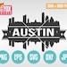 SVG AUSTIN TEXAS Usa. Super Pack Austin Tx Skyline. Silhouette Clipart ...