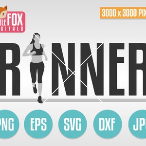 RUNNER GIRL SVG Scene. Cuttable Design Svg. Silhouette Sport Silhouette ...