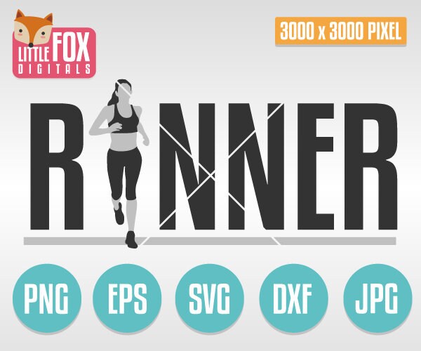 RUNNER GIRL SVG Scene. Cuttable Design Svg. Silhouette Sport | Etsy