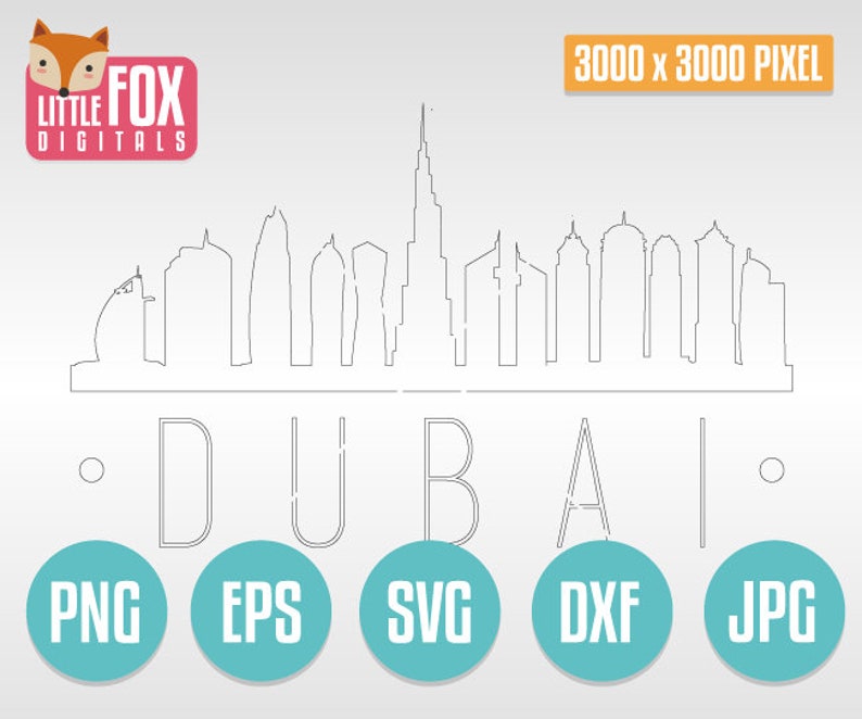 SVG Vector DUBAI UAE. Arab Emirates Svg Skyline. Svg Cut File - Etsy