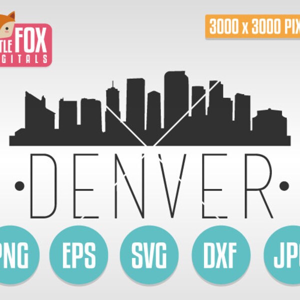 Denver Skyline Silhouette - Etsy