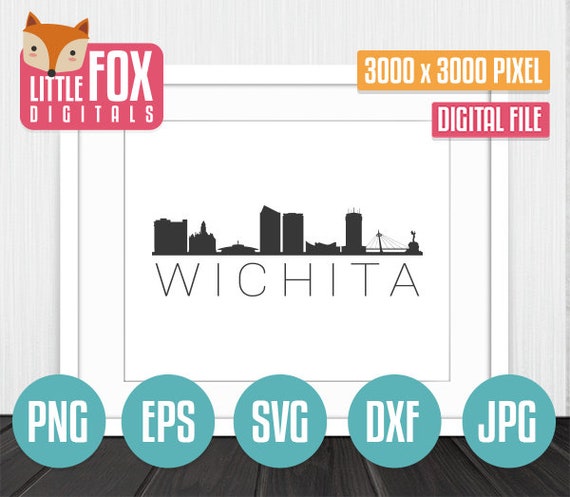 SVG SKYLINE WICHITA. Wichita Kansas Usa. Wichita Cut File | Etsy