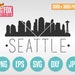 SVG SKYLINE SEATTLE. Seattle Washington. Seattle Cut File Skyline City ...