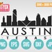 SVG AUSTIN TEXAS Usa. Super Pack Austin Tx Skyline. Silhouette Clipart ...