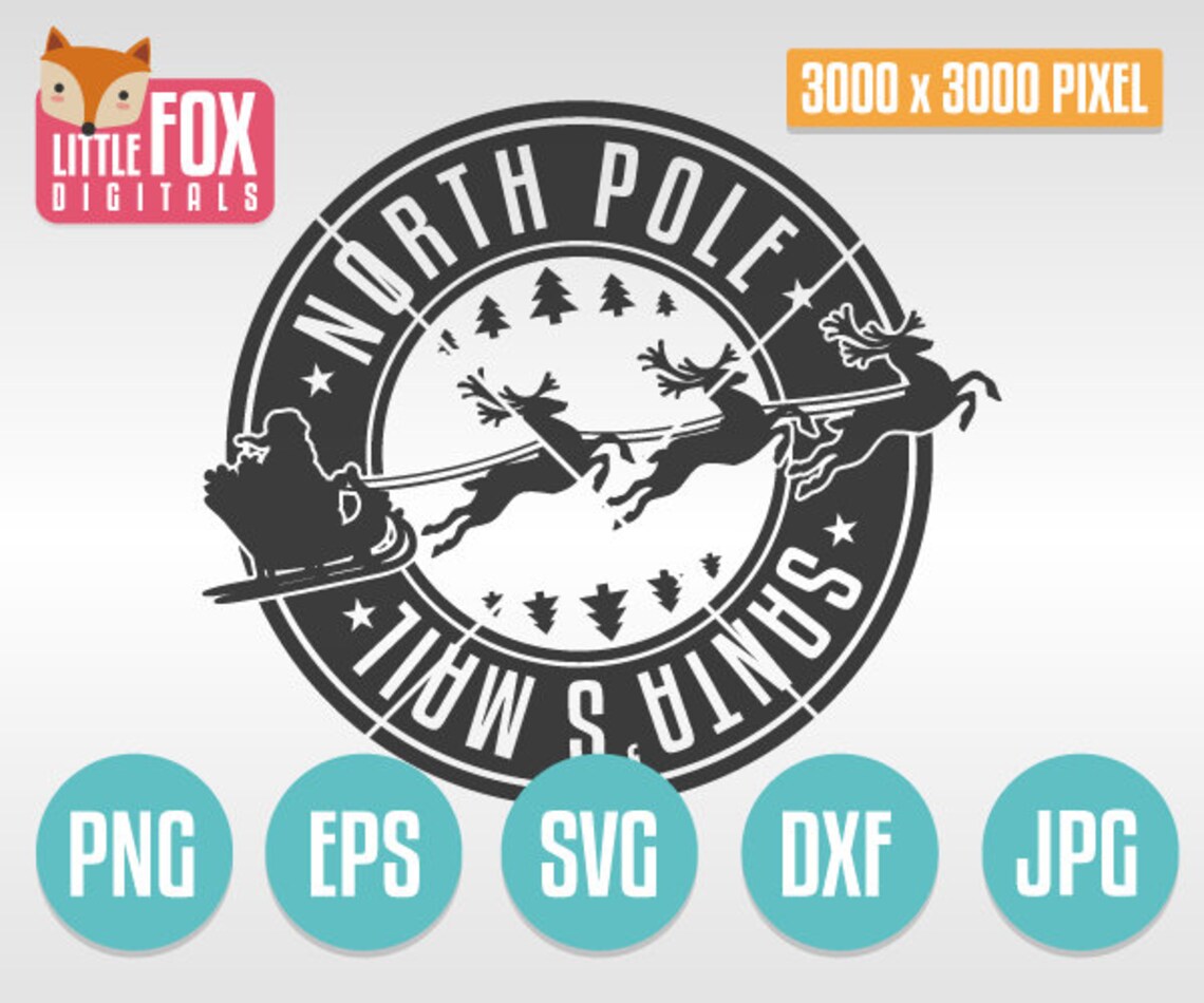 SVG Santa Claus Postmark. Santa Claus Stamp Christmas. - Etsy