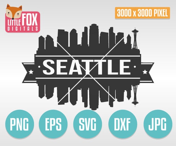 SVG SKYLINE SEATTLE. Seattle Washington. Seattle Cut File | Etsy
