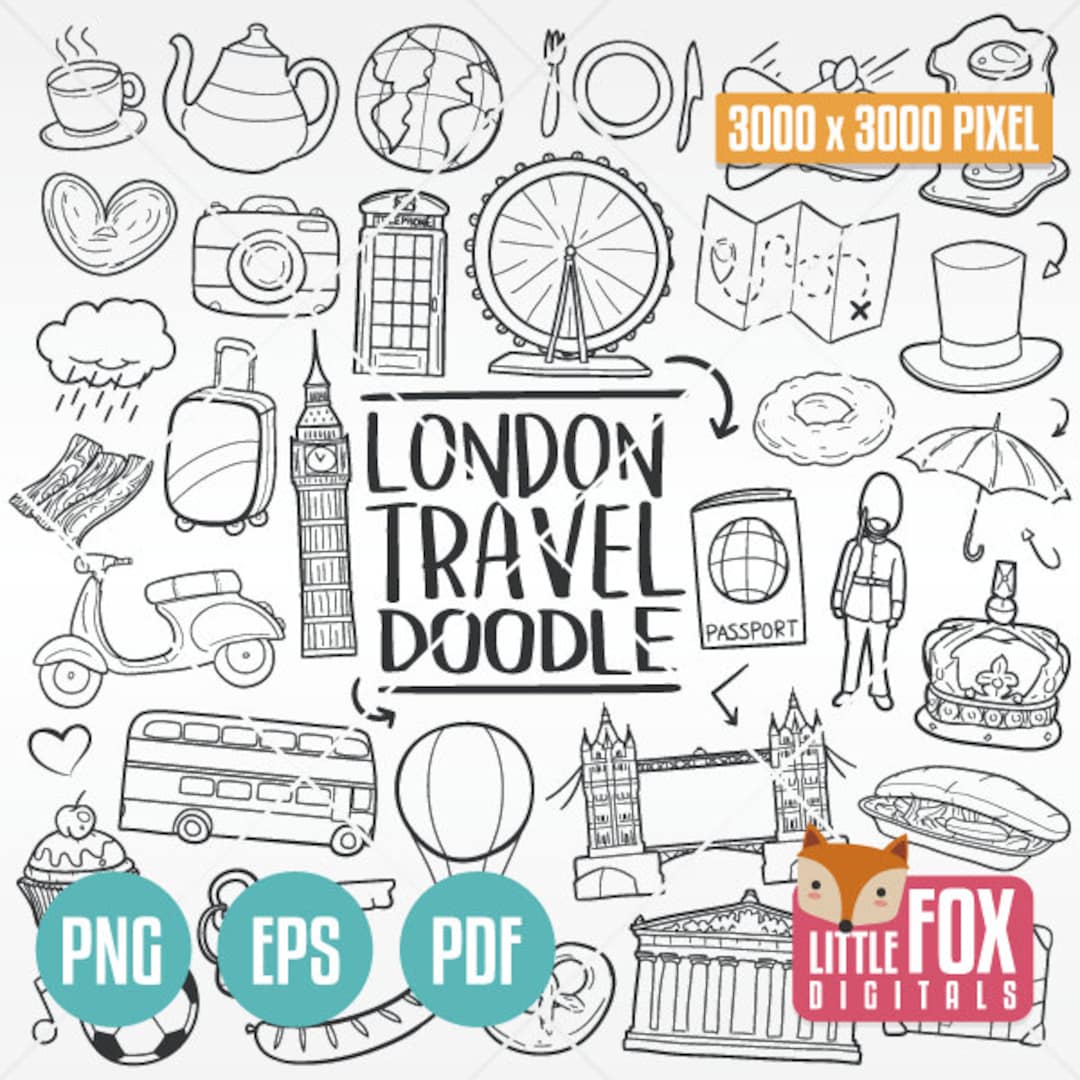 LONDON ENGLAND UK, Doodle Icon Vector. Travel Vacation Europe Doodle ...