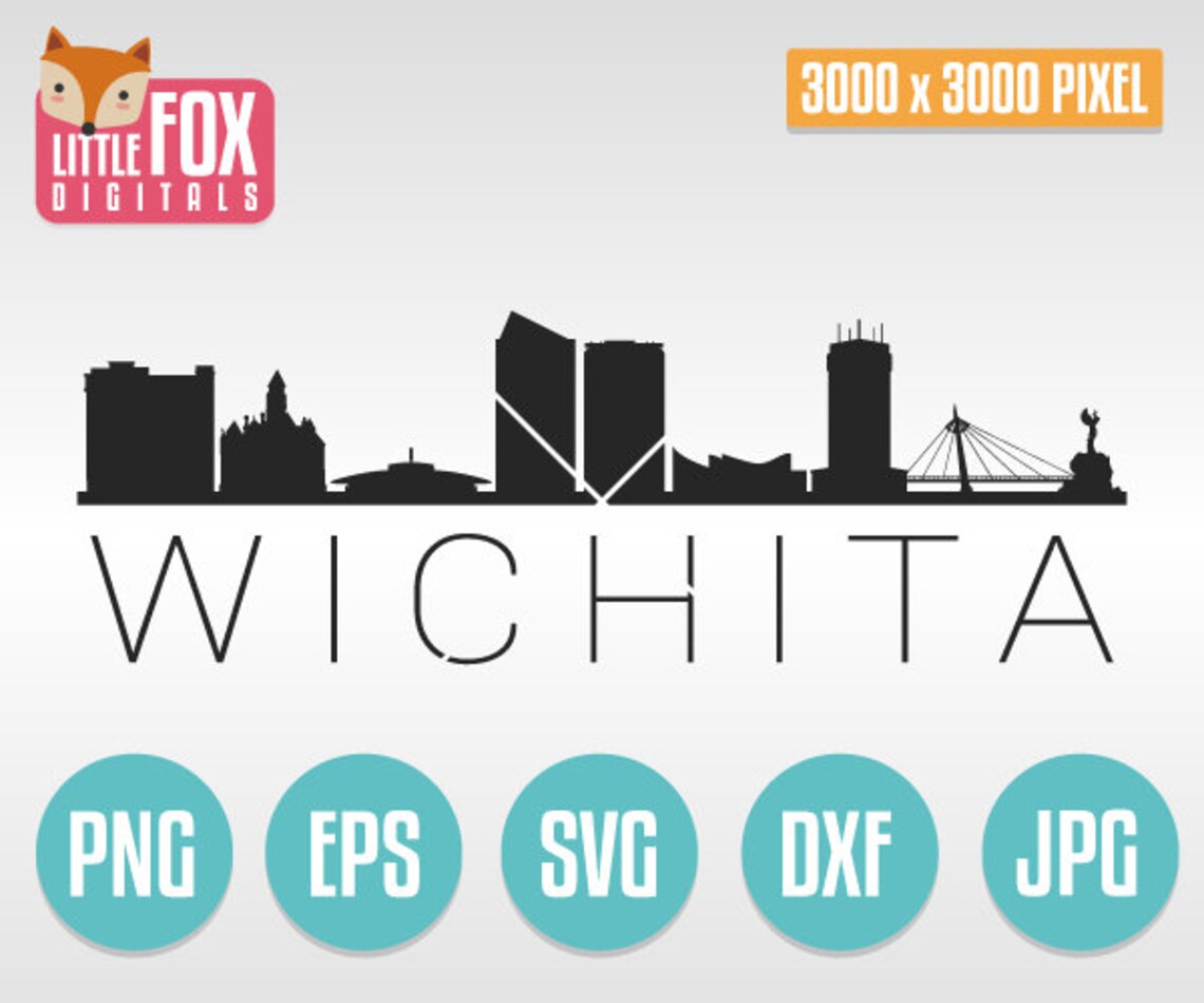 SVG SKYLINE WICHITA. Wichita Kansas Usa. Wichita Cut File - Etsy