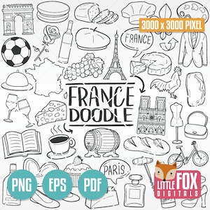 EUROPE Bundle. European Doodle Icons. Bundle Clip Art Doodle. Set ...