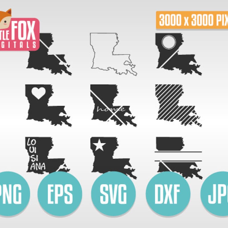 Louisiana Svg - Etsy