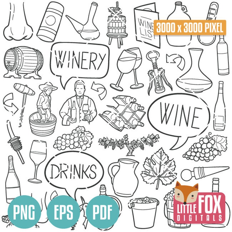 Wine Line Drawing - Etsy