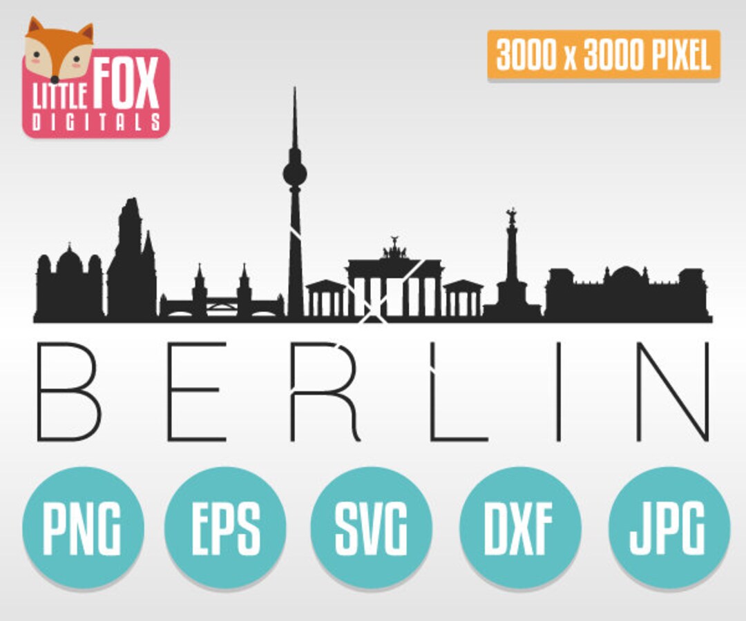SVG SKYLINE BERLIN. Berlin Germany Europe. Berlin Cut File Skyline City ...