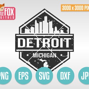 SVG Vector DETROIT MICHIGAN Usa Stamp. Svg Skyline. Svg Cut File Clip ...