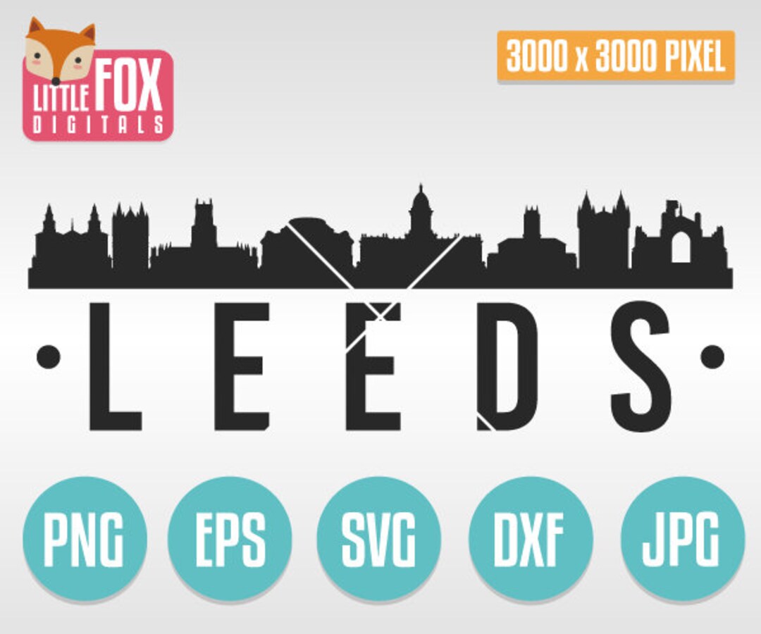 SVG SKYLINE LEEDS. United Kingdom Cut File Skyline City Leeds. Leeds ...