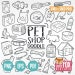 PET SHOP Animals, Traditional Doodle Icons, Pets Clipart Scrapbook ...