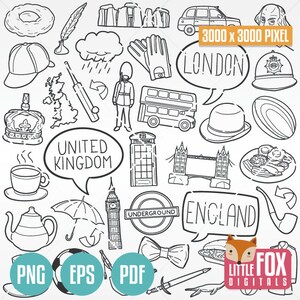 EUROPE Bundle. European Doodle Icons. Bundle Clip Art Doodle. Set ...
