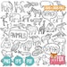 ANIMAL Bundle. Domestic Wild Doodle Icons. Pets Clip Art Doodle ...