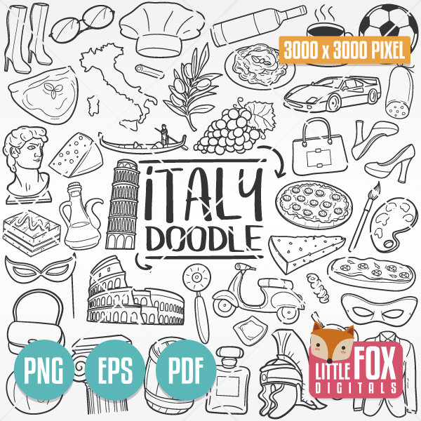 EUROPE Bundle. European Doodle Icons. Bundle Clip Art Doodle. Set ...