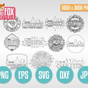 SVG CHARLESTON Stamps. Svg Cut File South Carolina. Svg - Etsy