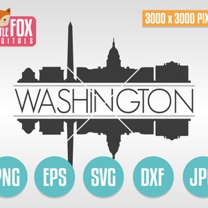 SVG WASHINGTON DC Stamps. Svg Cut File Columbia. Svg Skyline Washington ...