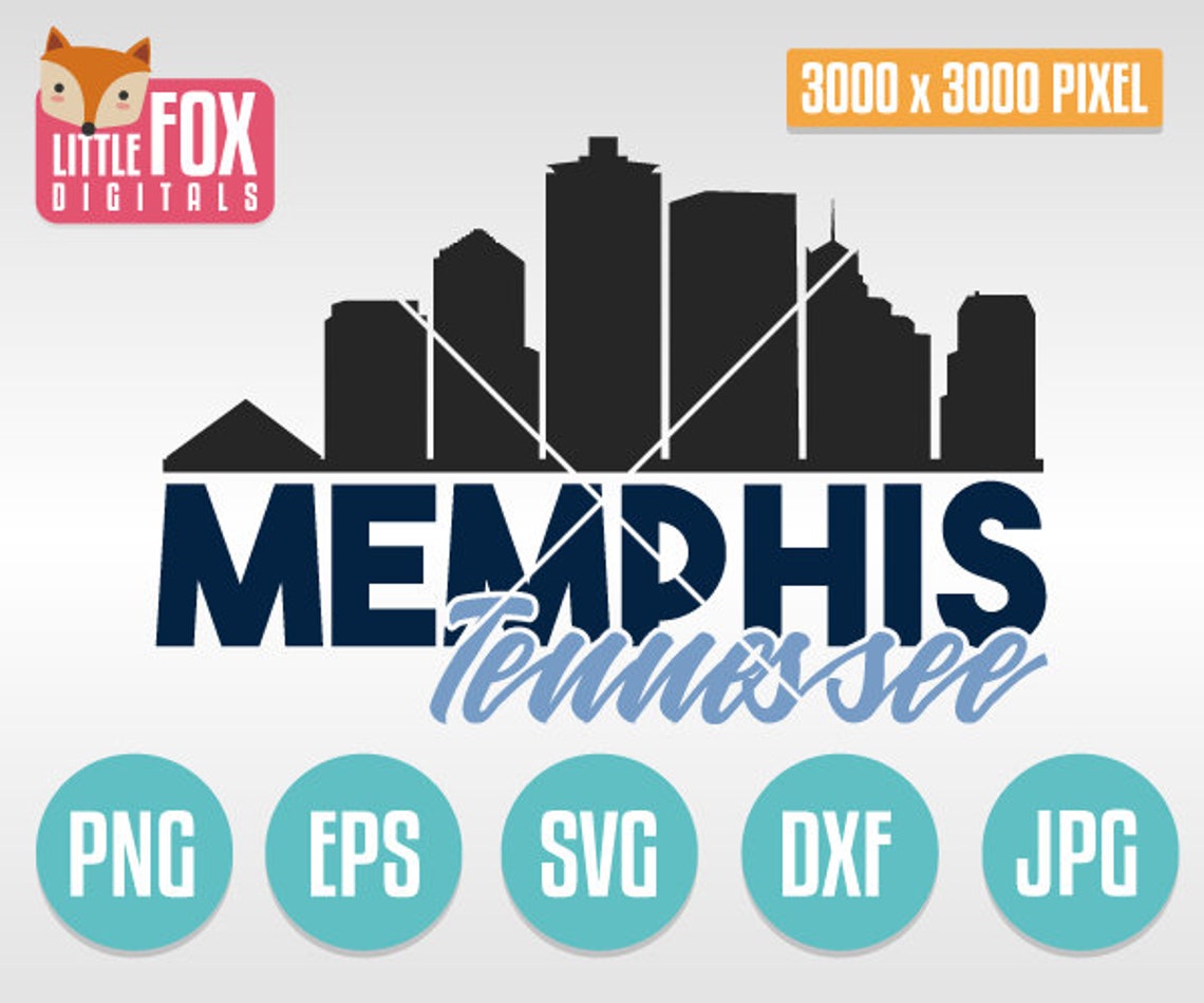 SVG MEMPHIS TENNESSEE Usa. Pack Memphis Skyline. City | Etsy