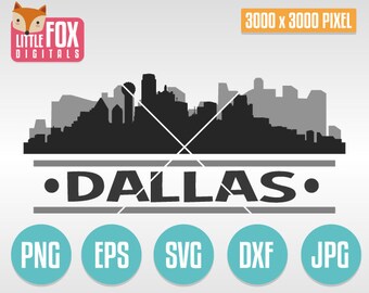 Dallas Skyline Svg - Etsy