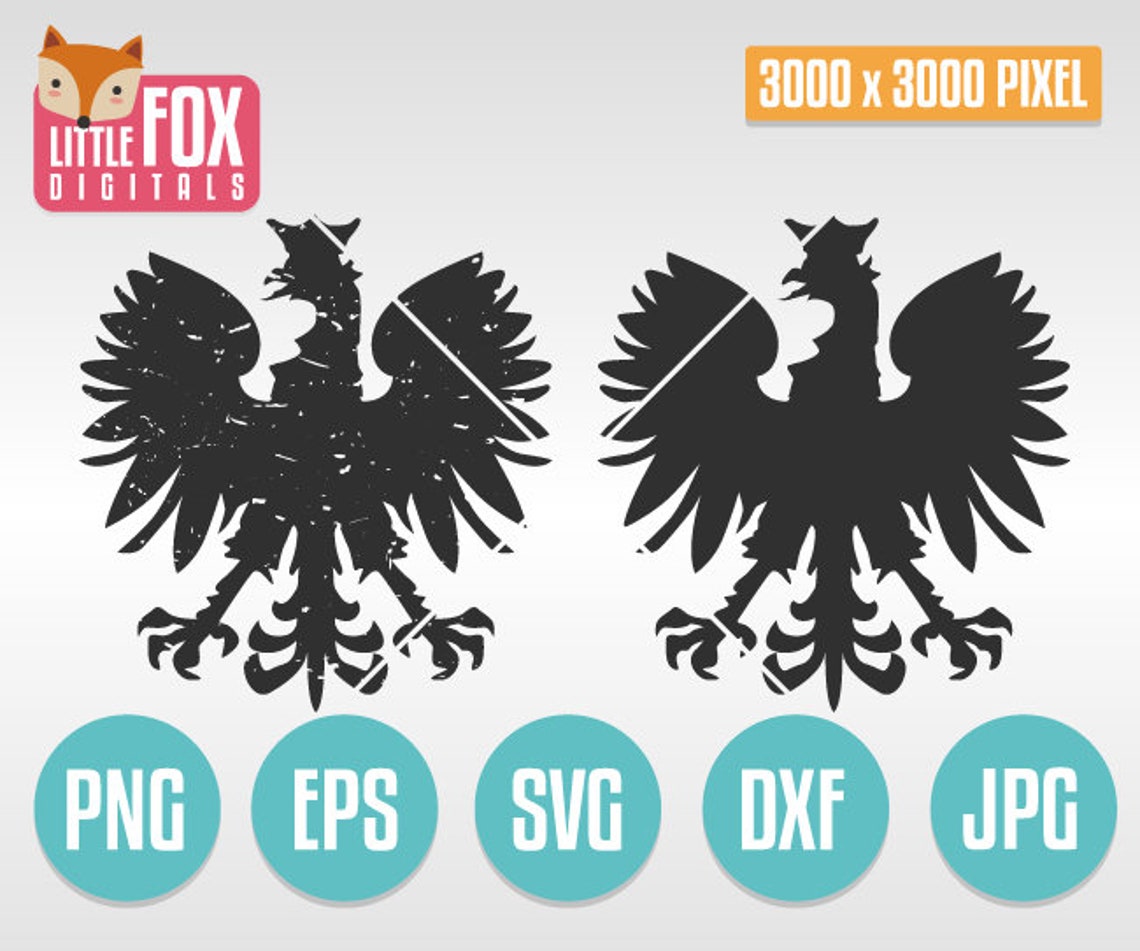 POLAND Flag Patriotic SVG. Poland Silhouette Clipart Heraldic | Etsy