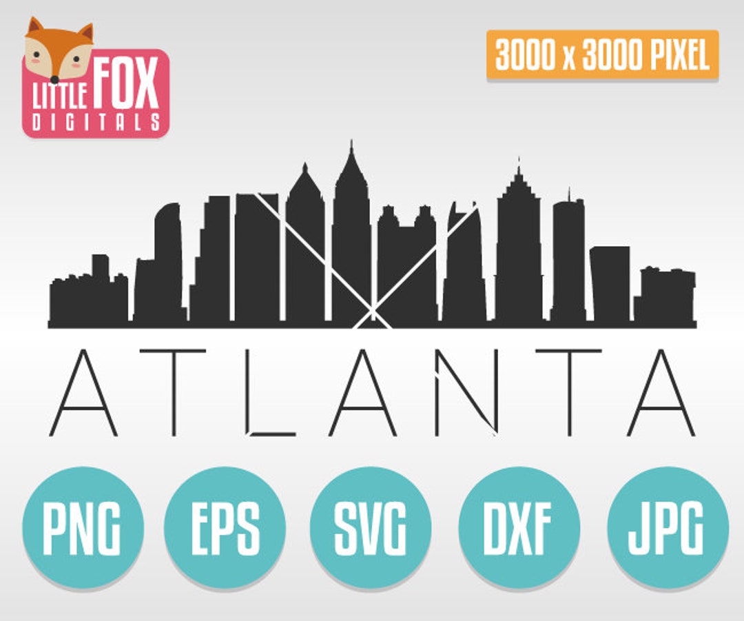 SVG SKYLINE ATLANTA. Atlanta Georgia Cut File Skyline City. Atlanta Ga ...