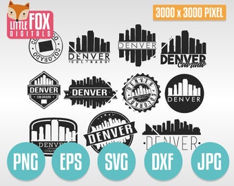 Denver Skyline Silhouette | Etsy
