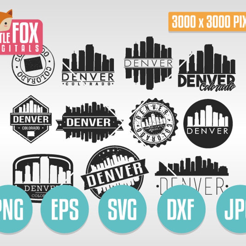 Denver Skyline - Etsy