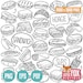 PHYSICAL EDUCATION SVG Doodle Vector Icons. Gym Class Tools Healthy ...