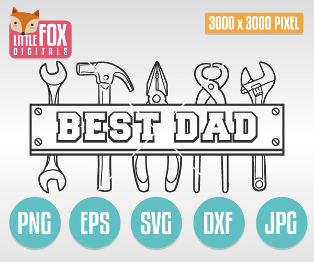 SVG Best Dad Father Tools Vinyl Sticker Icon Logo Silhouette Clipart ...
