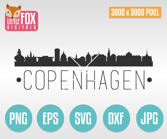 SVG Vector COPENHAGEN DENMARK. Europe Svg Skyline. Svg Cut | Etsy
