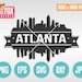 SVG ATLANTA Stamps. Svg Cut File Georgia. Svg Skyline Atlanta ...