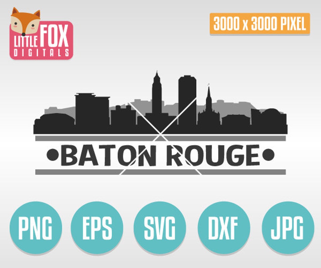 SVG Skyline BATON ROUGE. Louisiana Usa. Baton Rouge Cut File Skyline ...