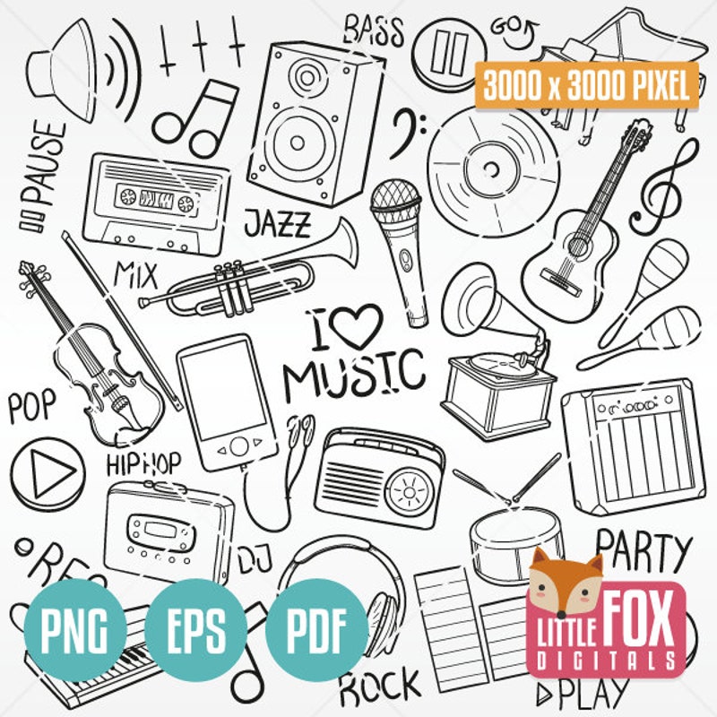 Music Clip Art - Etsy