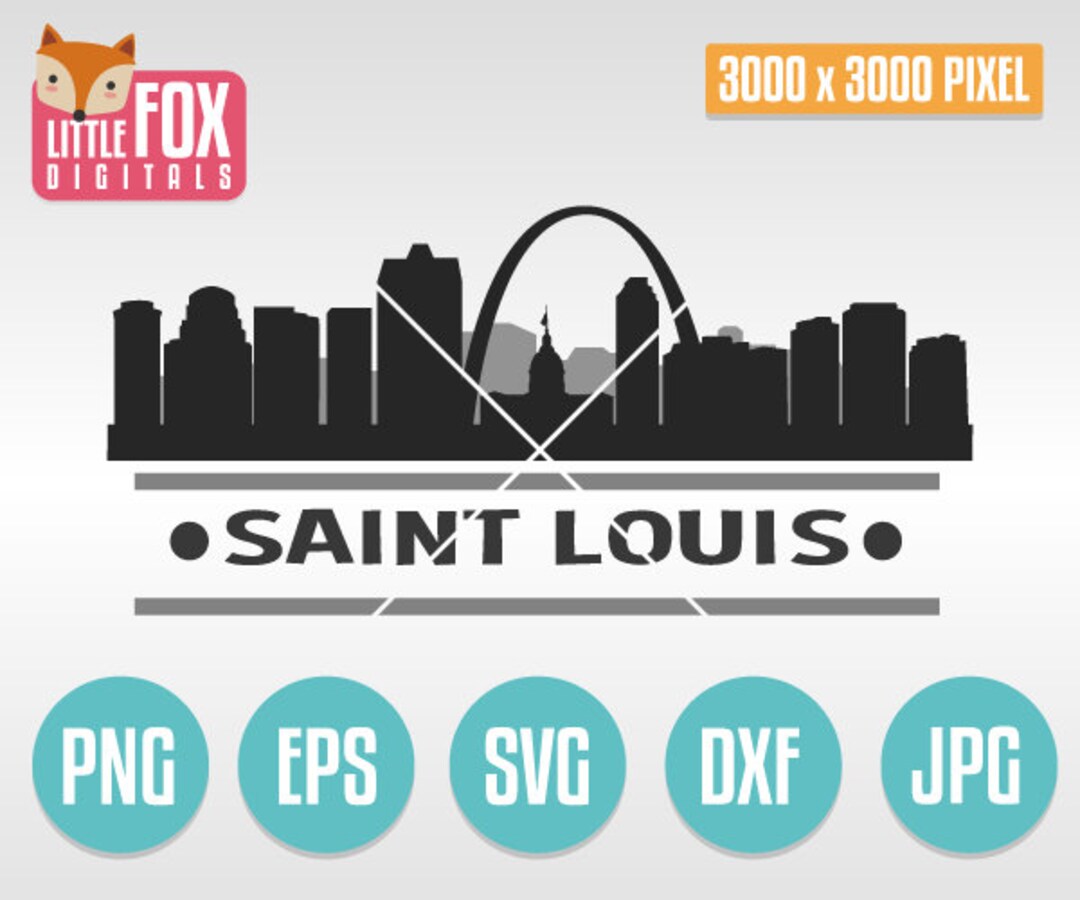 SVG VECTOR Saint LOUIS Missouri Usa. Cut File Skyline Saint Louis ...