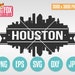 SVG HOUSTON TX Stamps. Svg Cut File Texas. Svg Skyline Houston ...